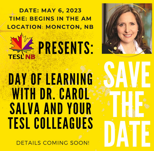 Save the Date: Day of Learning with Dr. Carol Salva and Your TESL ...